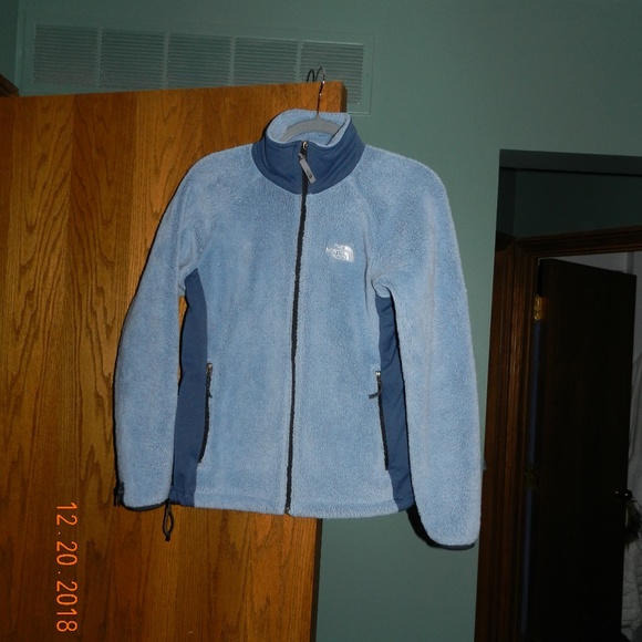 The North Face | Jackets & Coats | North Face Baby Blue Fuzzy Jacket ...